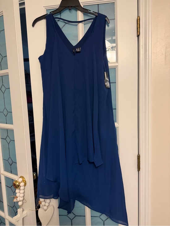 new directions | Dresses | New Directions Royal Blue Asymmetrical Vneck ...